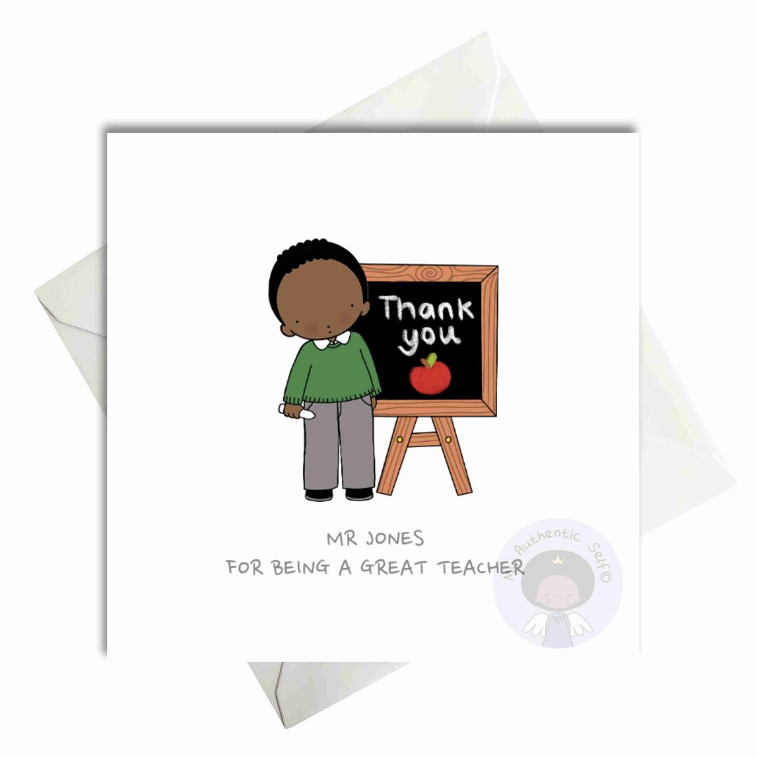 Personalised Thank You Teacher Greeting Card, Teaching Assistant Card ...
