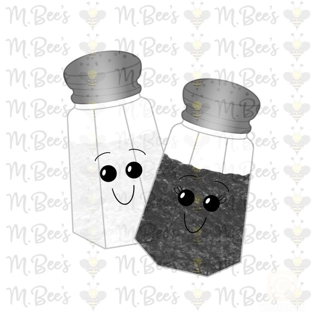 Valentine Salt and Pepper Cookie Cutter Valentines Day We Go Together ...