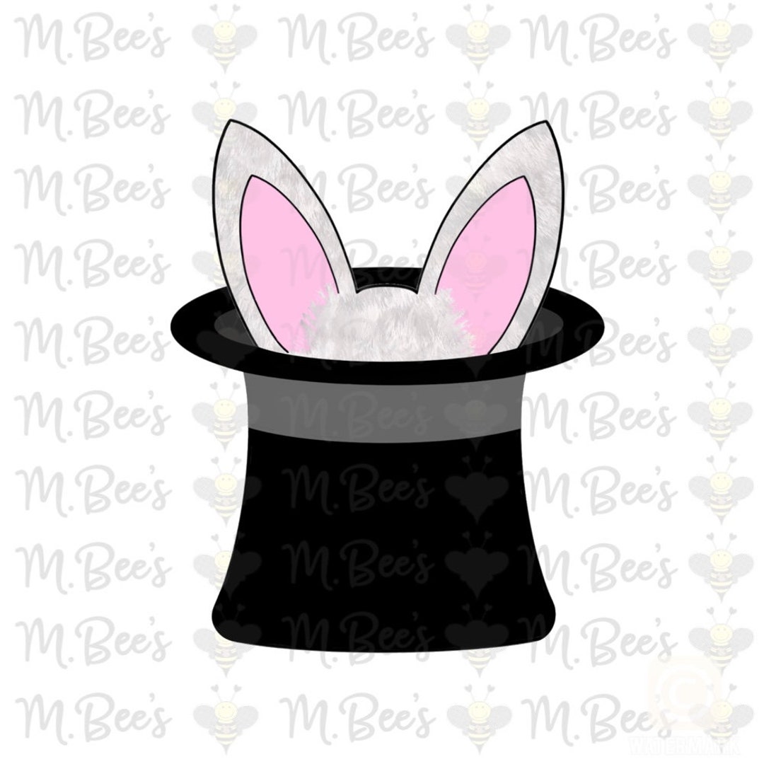 Magic Rabbit Hat Cookie Cutter Tophat Top Hat Bunny Magician Witch ...
