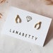 Little Wishbone Post Earrings // Lanabetty // Brass + Sterling Silver ...
