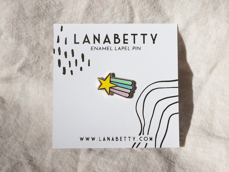 Lapel Pin - Rainbow Shooting Star - Glow in the Dark - Enamel Pin - Etsy