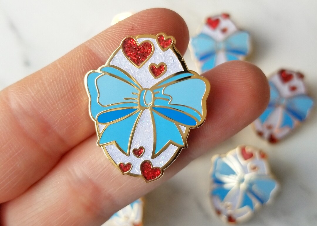 Lapel Pin - Fanciful Bow - Baby Blue - Enamel Pin - Pinback Button - Etsy