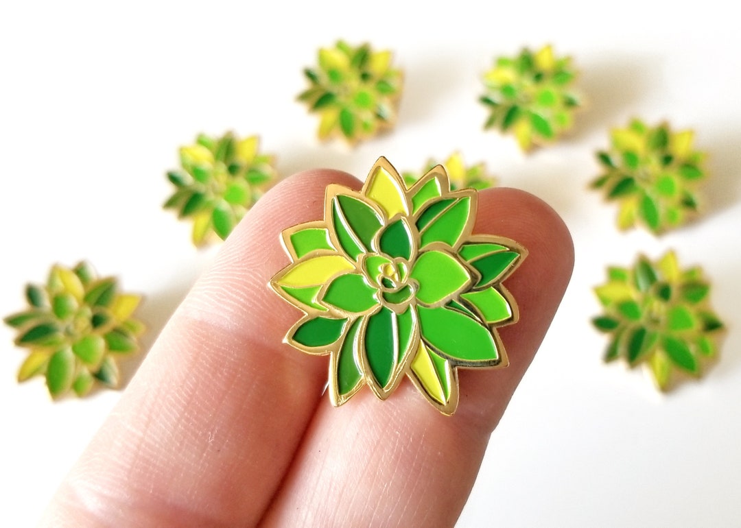 Lapel Pin - Sassy Succulent - Enamel Pin - Pinback Button - Etsy