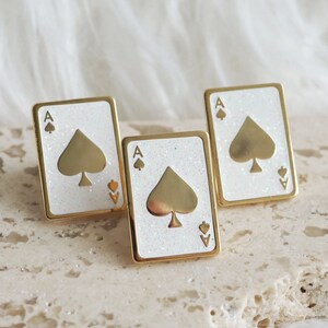 Lapel Pin - Ace of Spades - Pink Sparkle Enamel Pin - Etsy