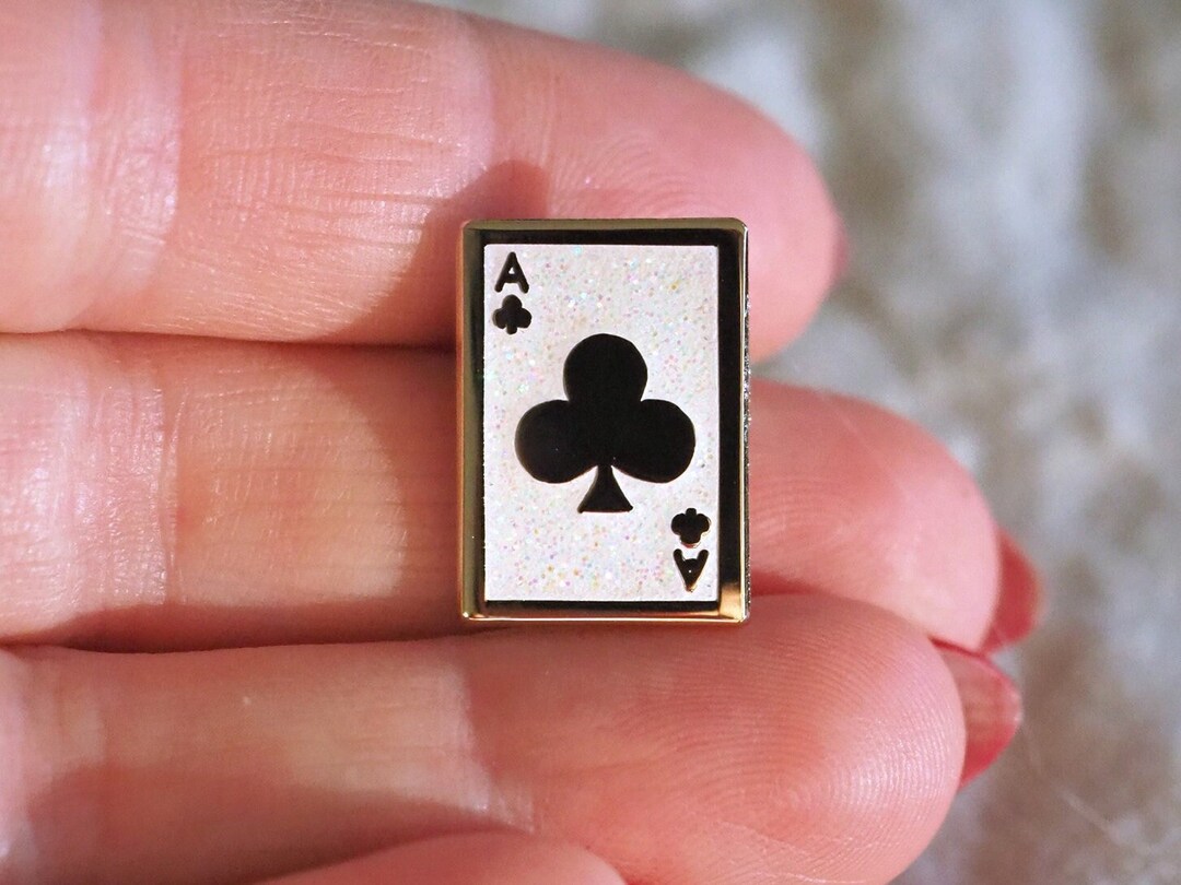 Lapel Pin - Ace of Clubs - Enamel Pin - Etsy