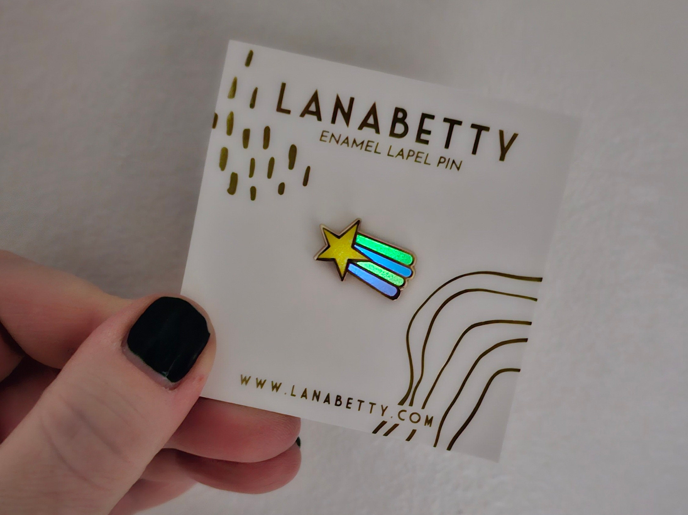 Lapel Pin - Rainbow Shooting Star - Glow in the Dark - Enamel Pin - Etsy