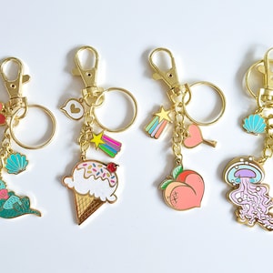 Aqua Sea Otter Keychain | Glow-in-the-dark | Gold Key Fob - Etsy