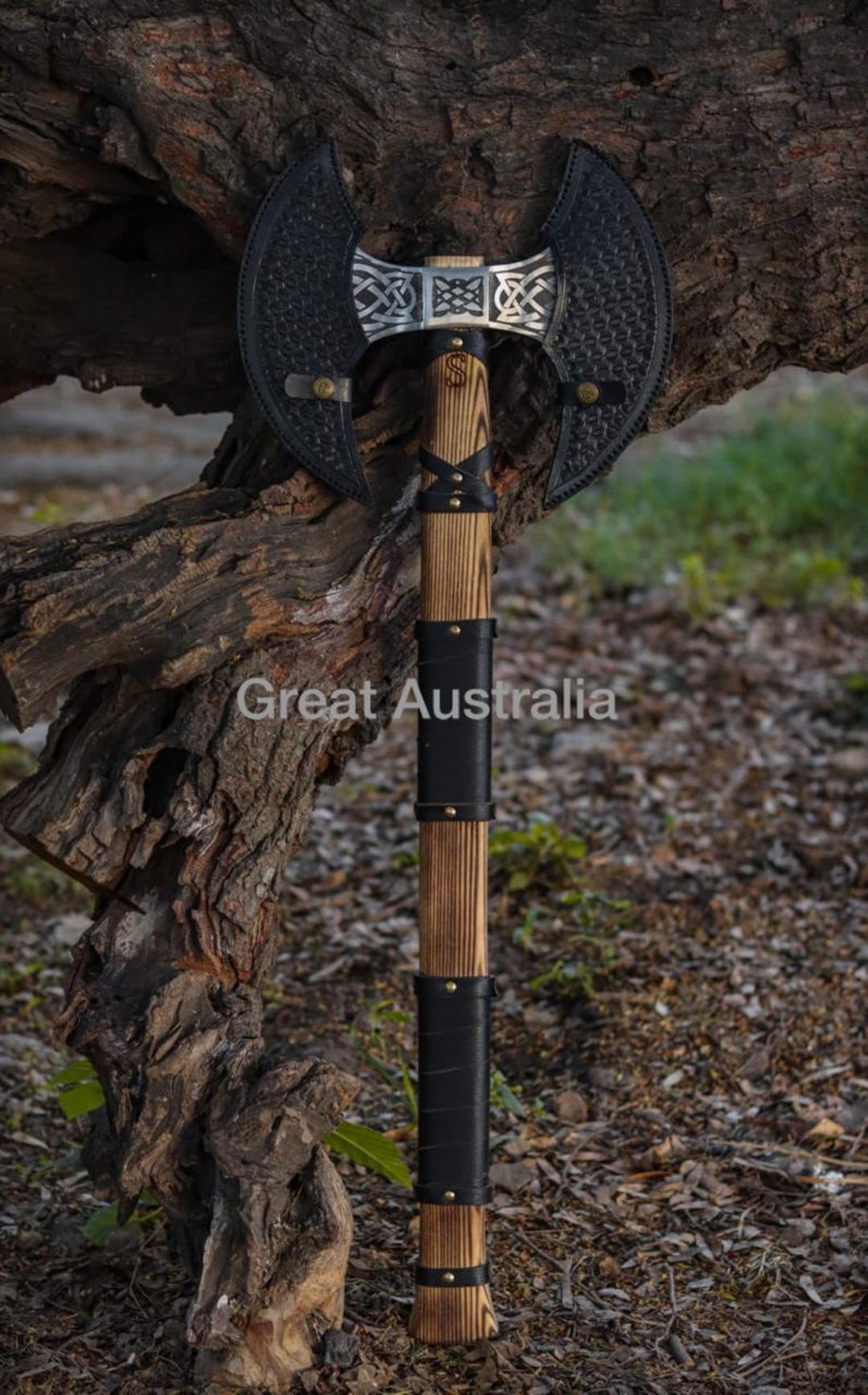 Double Headed Vikings Axe, Custom Handmade Double Handed Axe, Forged ...
