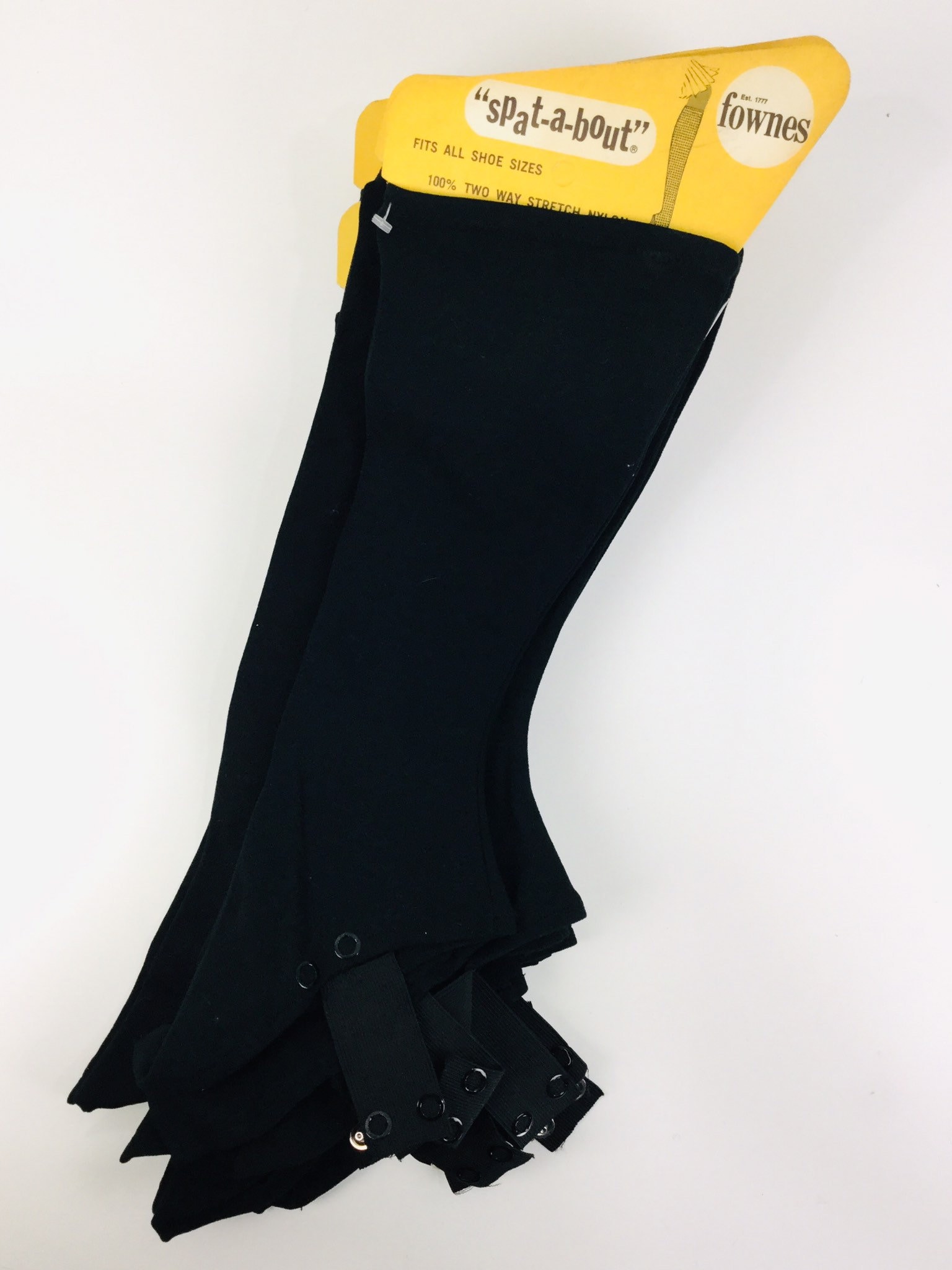 Vintage 60s Spats, 16".spat-a-bout Long Black Stretch Nylon Spats With ...