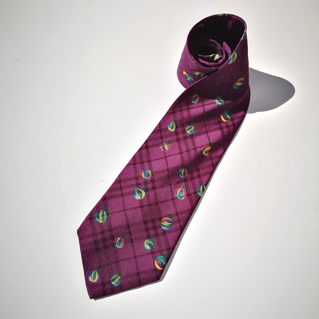 90s Necktie, Vintage 1990s Rainbow Marbles Silk Tie, Novelty Print Cats ...