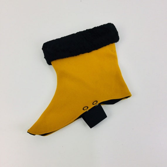 Vintage 60's Spats, 8", Yellow Gold Stretch Nylon Spa… - Gem