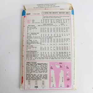 1960s Mod Dress Sewing Pattern Simplicity 8609, Complete, Vintage ...