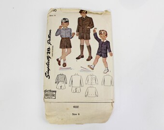 1940s Simplicity 2785 Vintage Sewing Pattern Girl's Party Dress ...