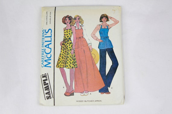 1970s Butcher Apron Sewing Pattern Mccalls 70s Vintage Sewing | Etsy