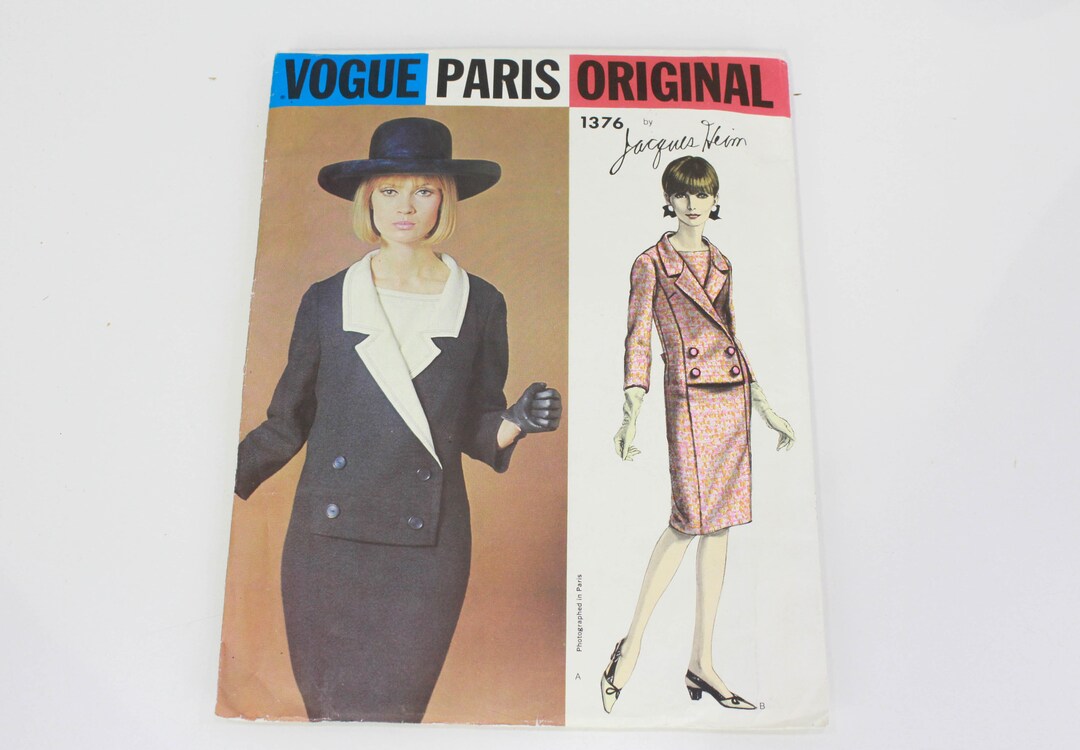1960s Vogue Paris Original Jacques Heim Dress Sewing Pattern 1376 ...