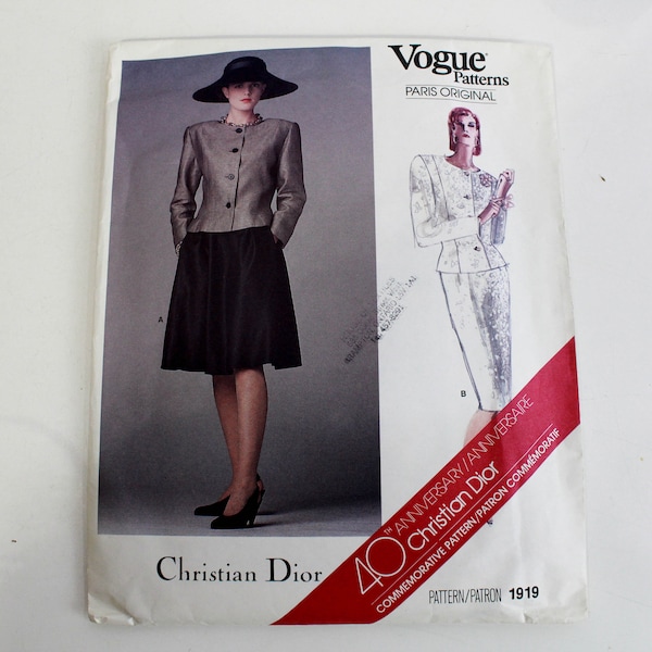 Vogue Christian Dior Patterns - Etsy
