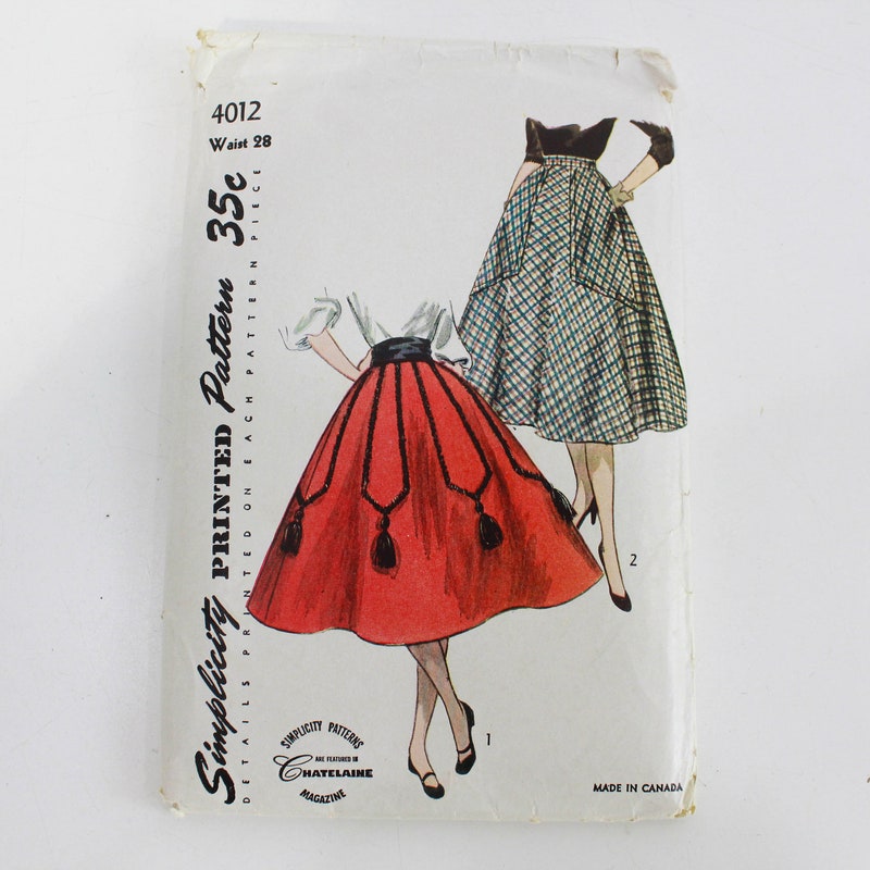 50s Skirt Pattern - Etsy