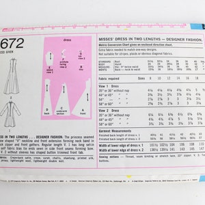 1970s Dress Sewing Pattern Simplicity 6672, Bust 34, Uncut, Complete - Etsy