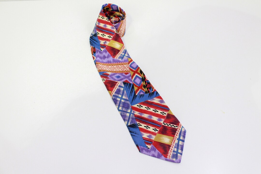 Cravate pour homme des années 90, cravate en soie italienne Braemore ...
