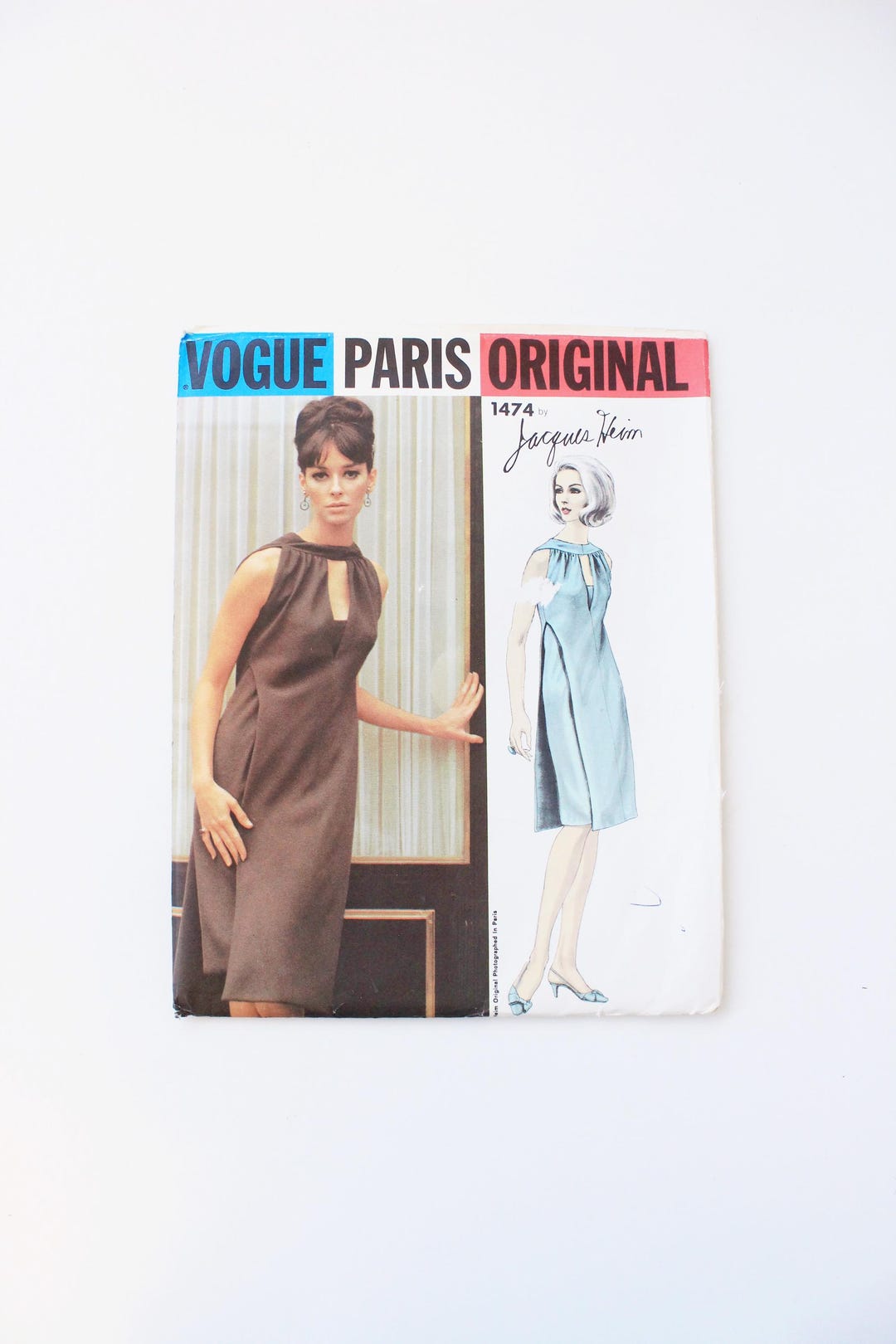 1960s Bias Cut Evening Dress Vogue Paris Original 1474 Sewing Pattern ...