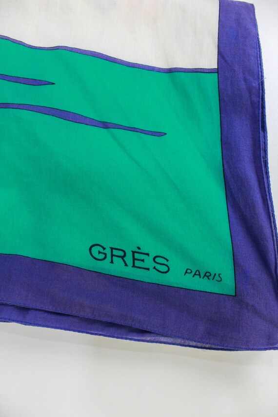 GRES PARIS Pareo Wrap Scarf, Vintage 80s 1980s Madame… - Gem
