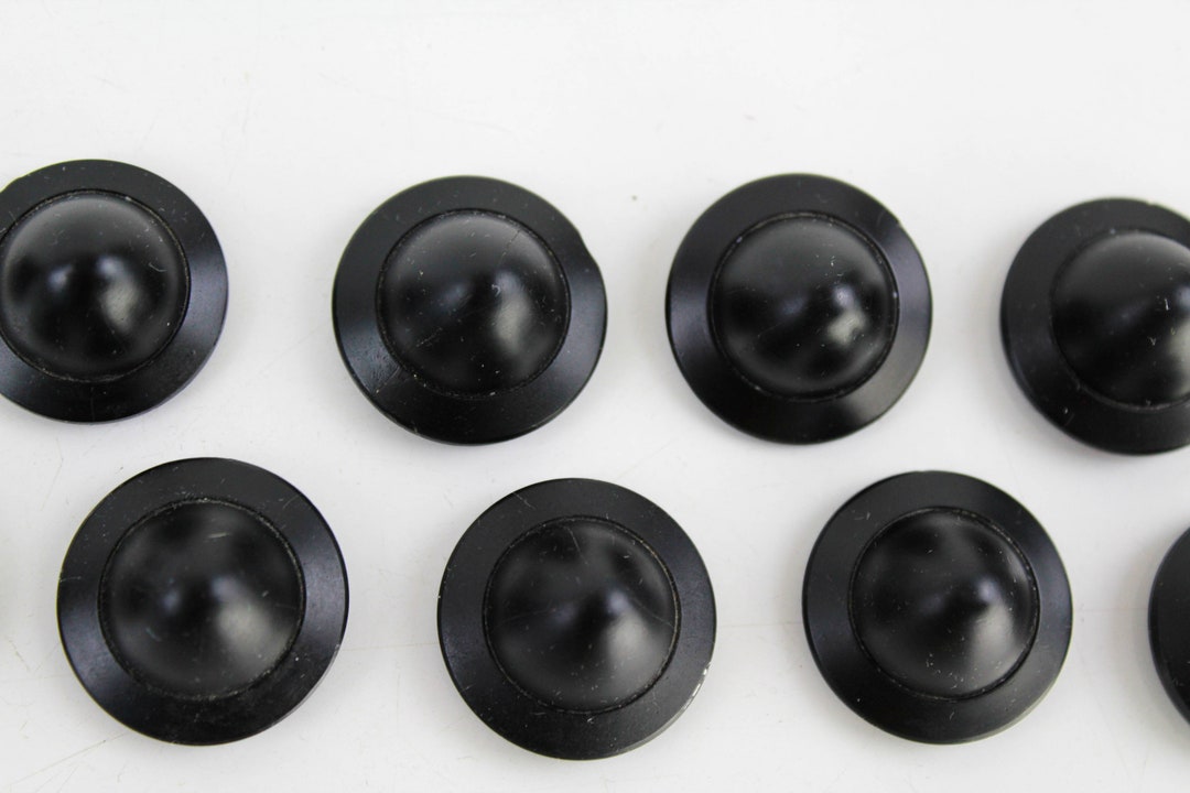 Vintage Black Dome Buttons, Set of 11, Large 1 In. 25.4 Mm Buttons ...