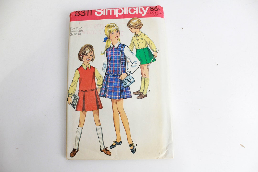 1960s Child's and Girl's Jumper, Skirt and Blouse, Sewing Pattern ...