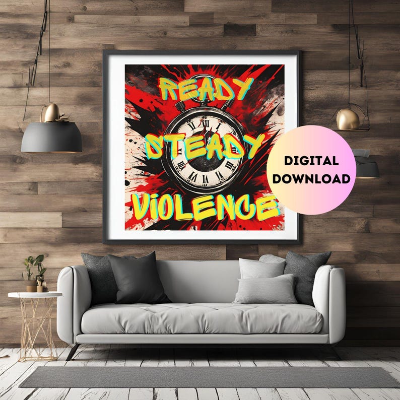 Fontaines DC Wall Print 'ready Steady Violence' Digital Download Poster ...