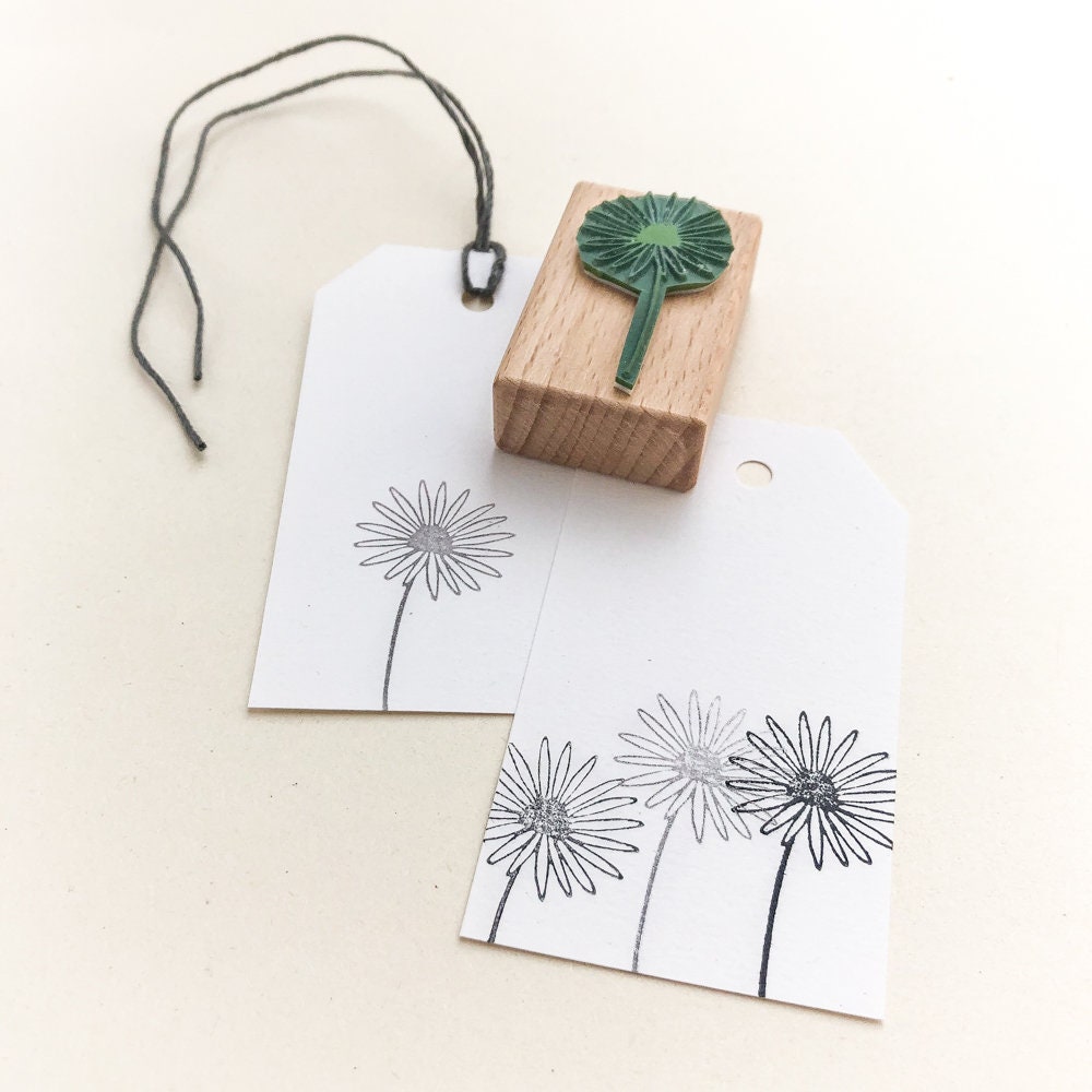 Stamp DAISY, Floral Stamp, Daisy Stamp, Mini Stamp, Wooden Stamp ...