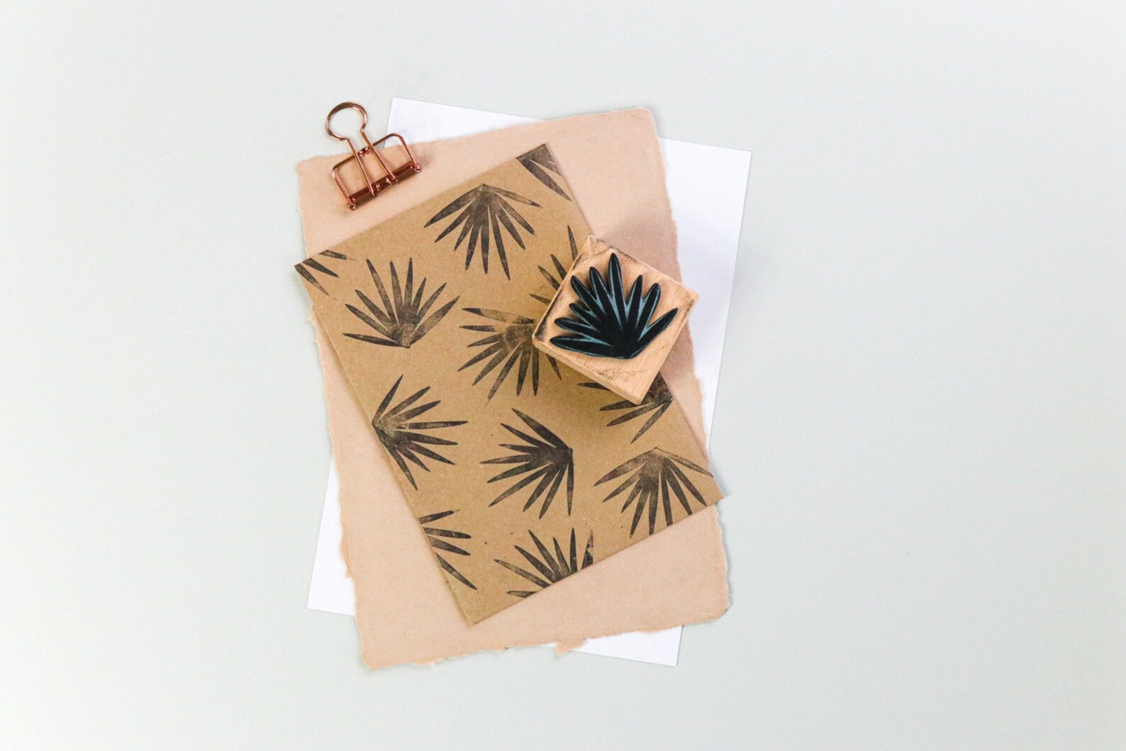 Botanical Stamp Palm Leaf, Flower Stamp, Palm Stamp - Etsy