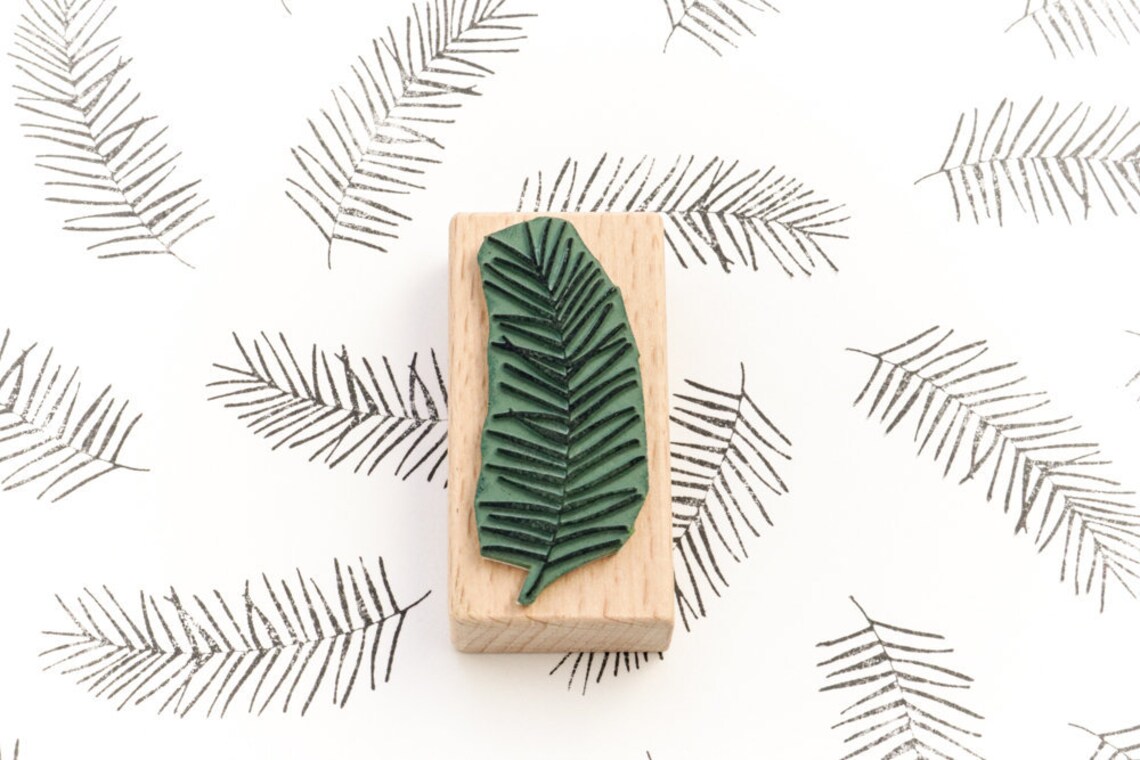 Rubber Stamp Fir Branch Christmas Stamp Fir Stamp Botanical - Etsy