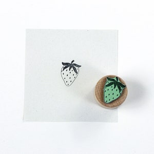 Strawberry Stamp, Wooden Rubber Stamp - Etsy