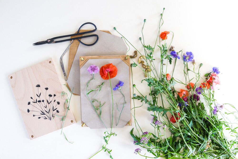 Flower Press, MEADOW FLOWERS, Wooden Leaf Press, Plant Press, Gardeners ...
