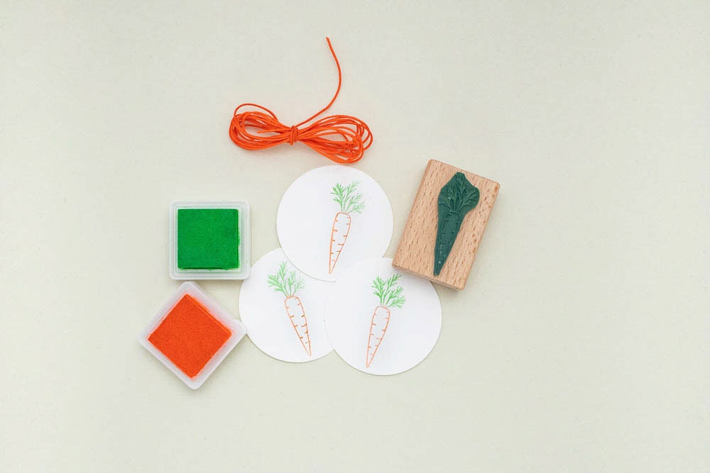 Rubber Stamp Carrot Happy Easter mini stamp easter stamp | Etsy