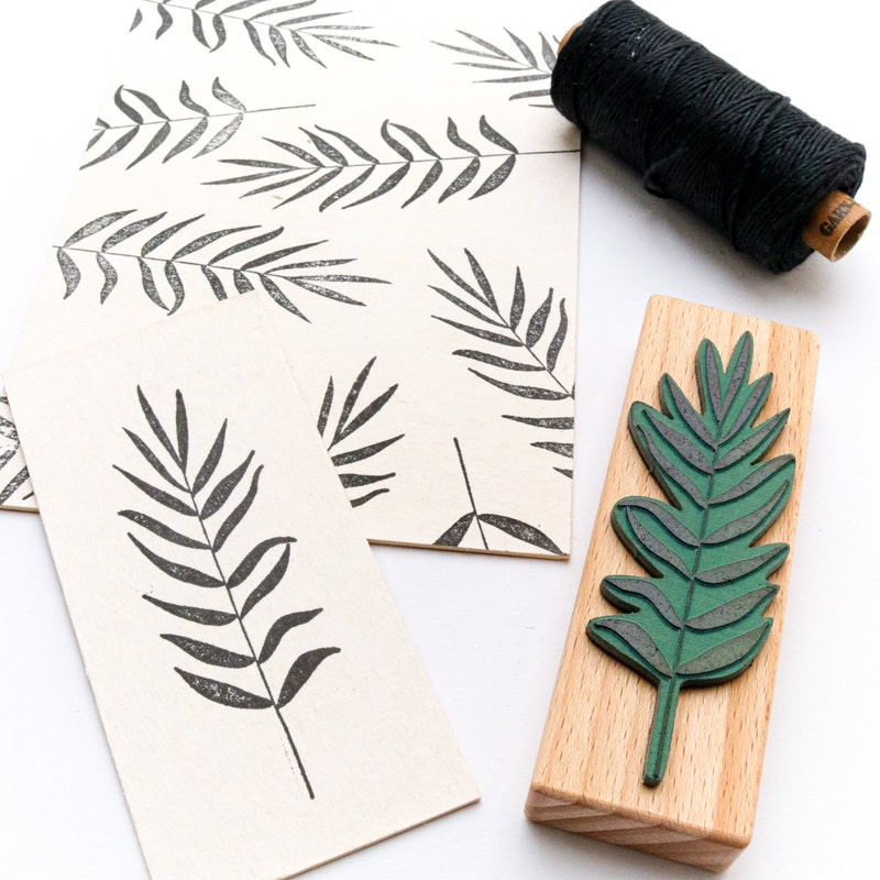 Leaf Rubber Stamp - Etsy