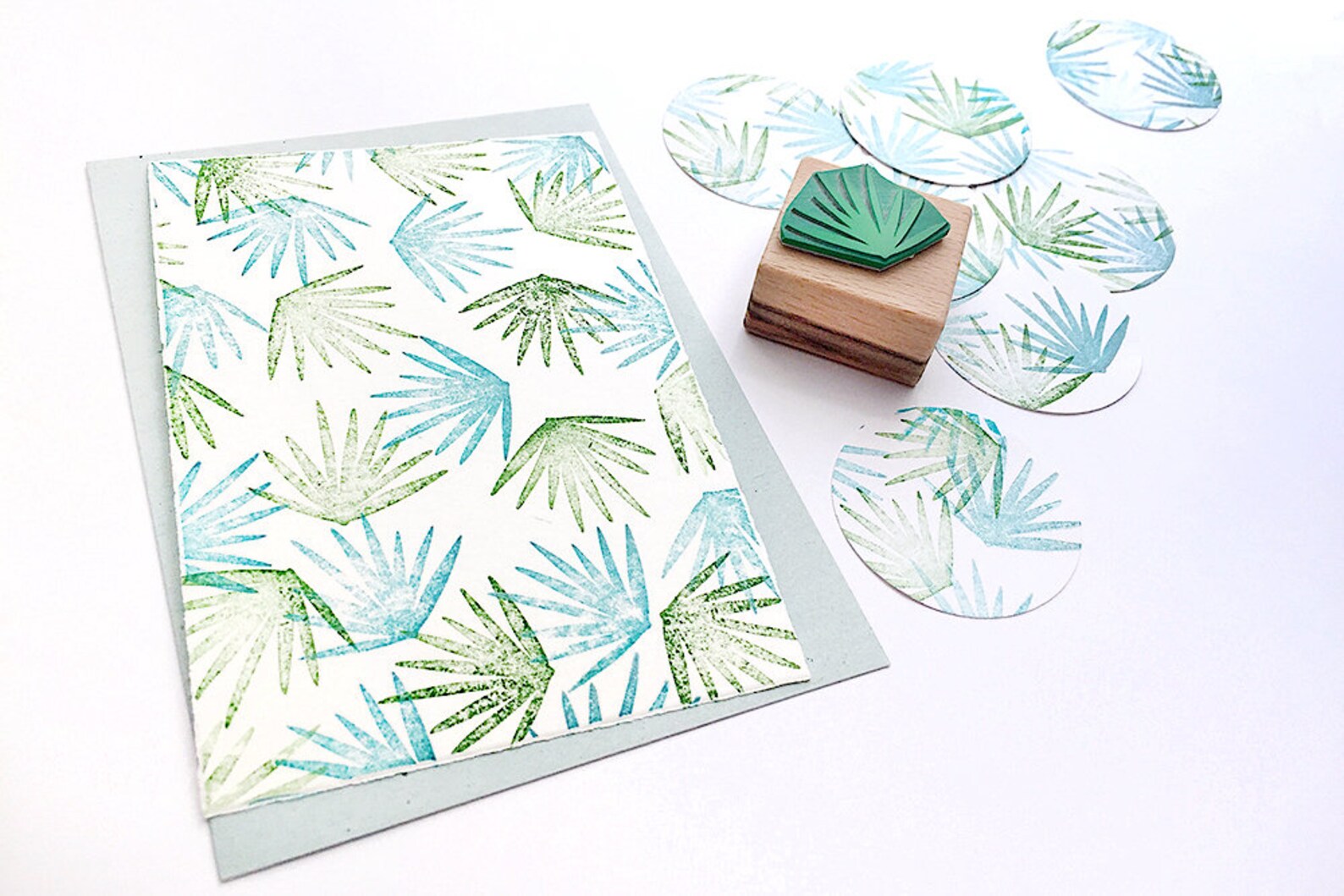 Botanical Stamp Palm Leaf, Flower Stamp, Palm Stamp - Etsy