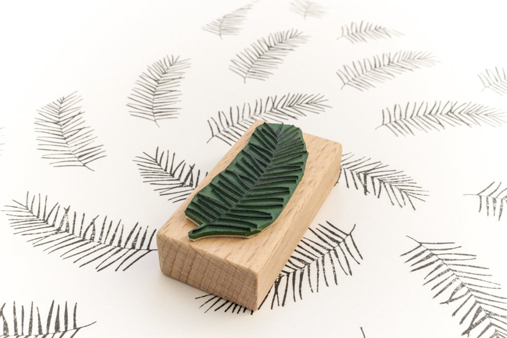 Rubber Stamp Fir Branch Christmas Stamp fir stamp botanical | Etsy