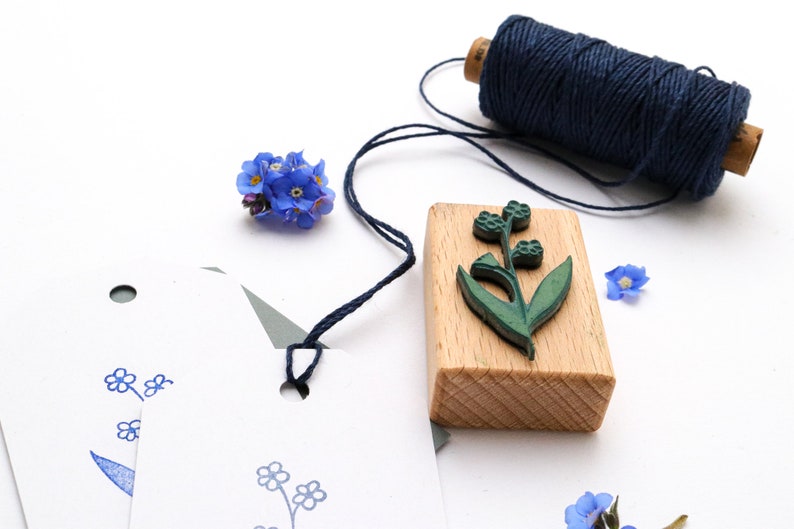 Mini Rubber Stamp FORGET ME NOT Flower Stamp Mini Stamp - Etsy