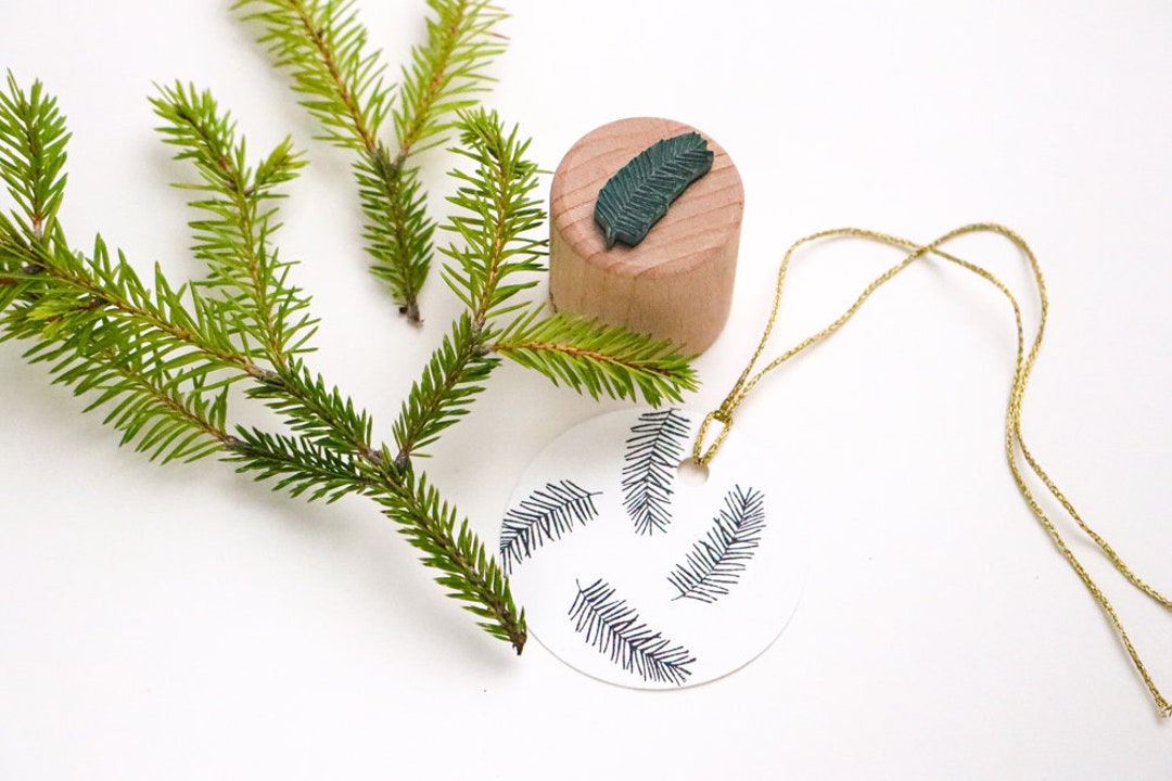 Mini Stamp FIR BRANCH, Christmas Stamp, Botanical Stamp, Stamp for Gift ...