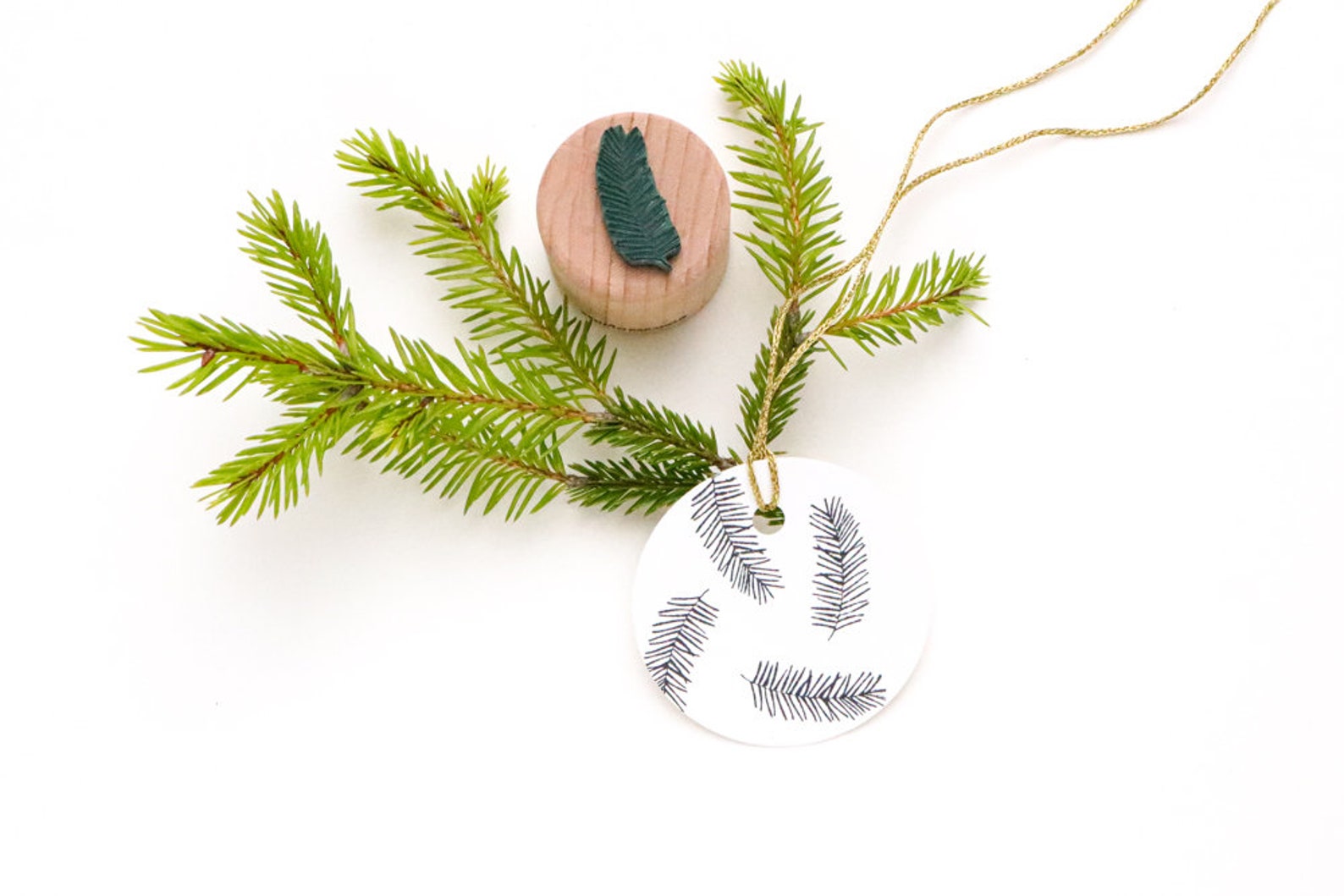 Mini Stamp FIR BRANCH Christmas Stamp Plant Stamp Stamp for - Etsy