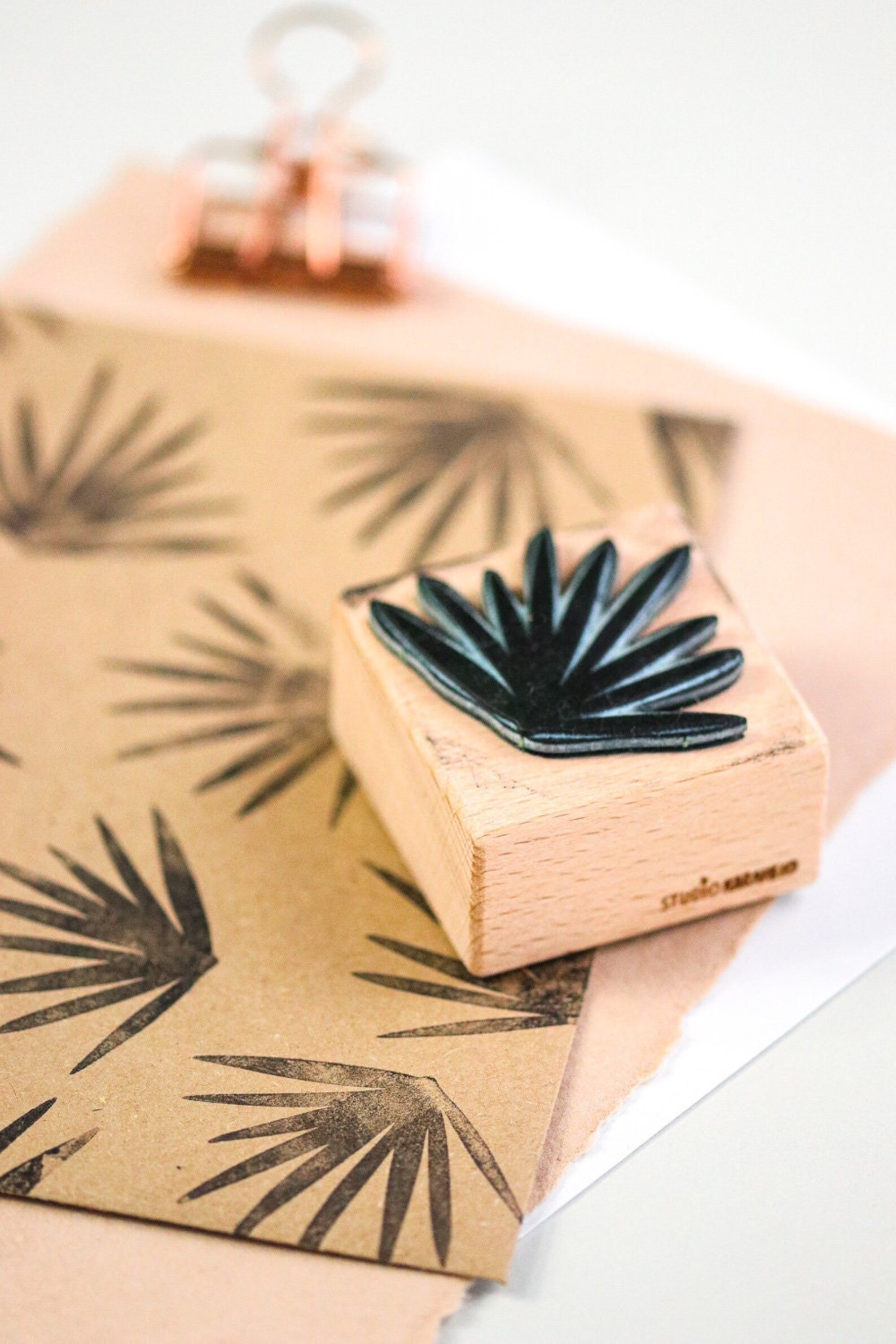 Botanical Stamp Palm Leaf, Flower Stamp, Palm Stamp - Etsy