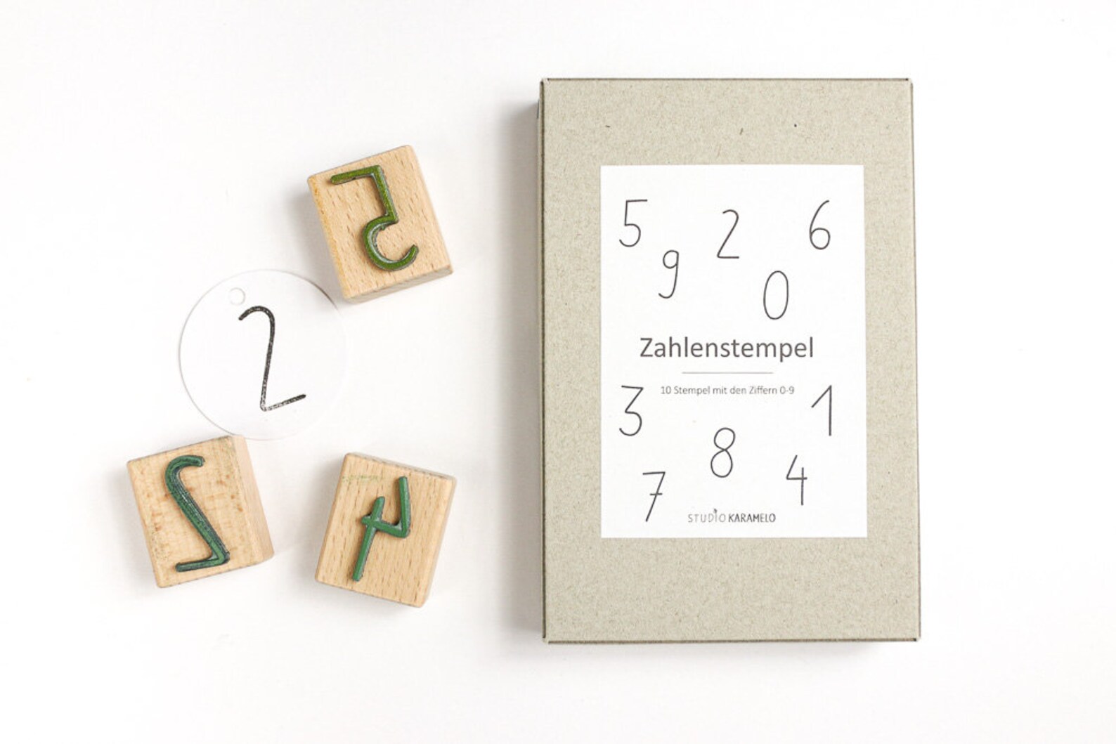 Stamp Set Numbers Handlettering Rubber Stamps in a Box - Etsy
