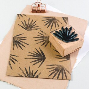 Botanical Stamp Palm Leaf Flower Stamp Palm Stamp - Etsy