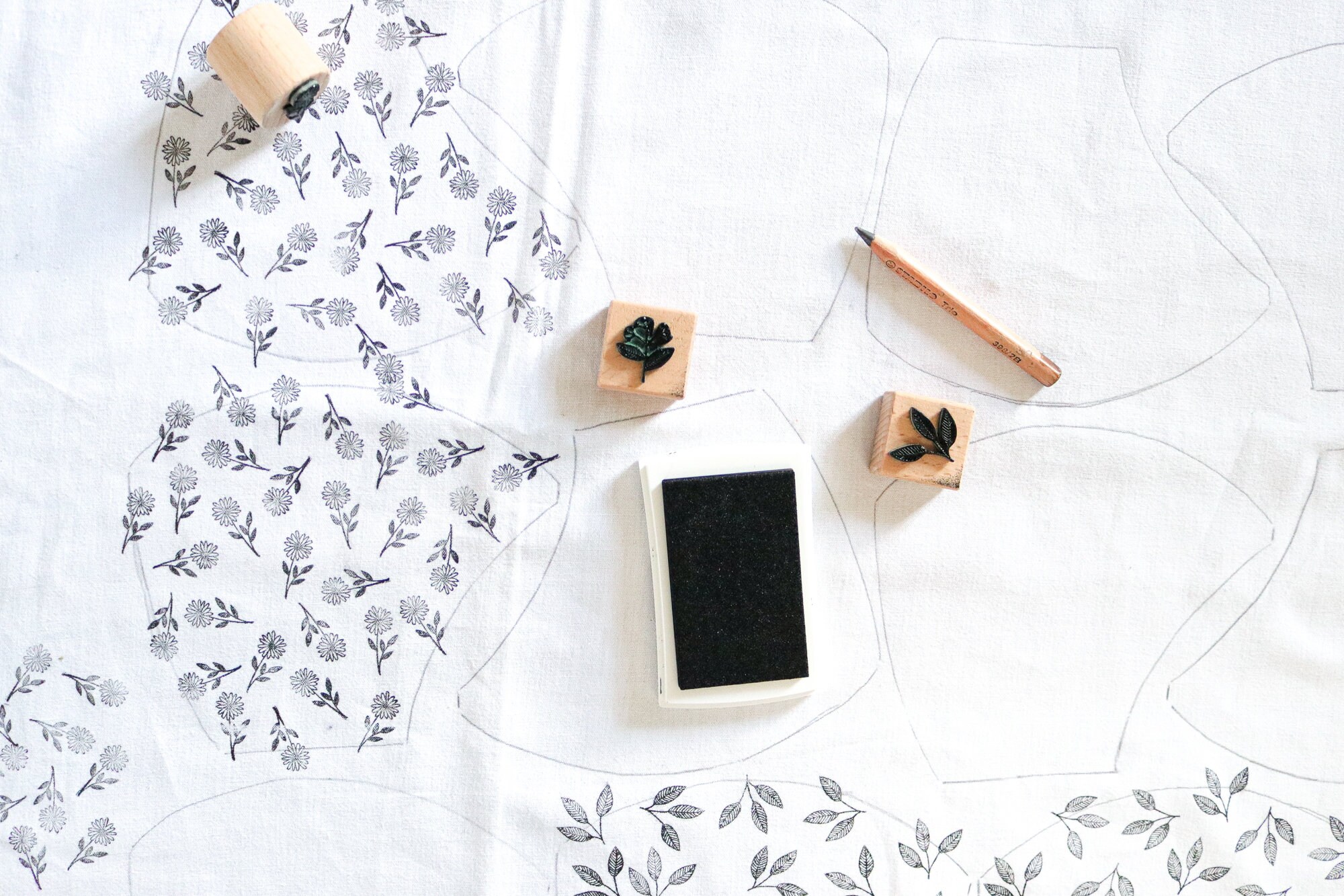 Mini Stamp FLOWER, Plant Stamp, Flower Stamp, Deco Stamp, Stamp for ...