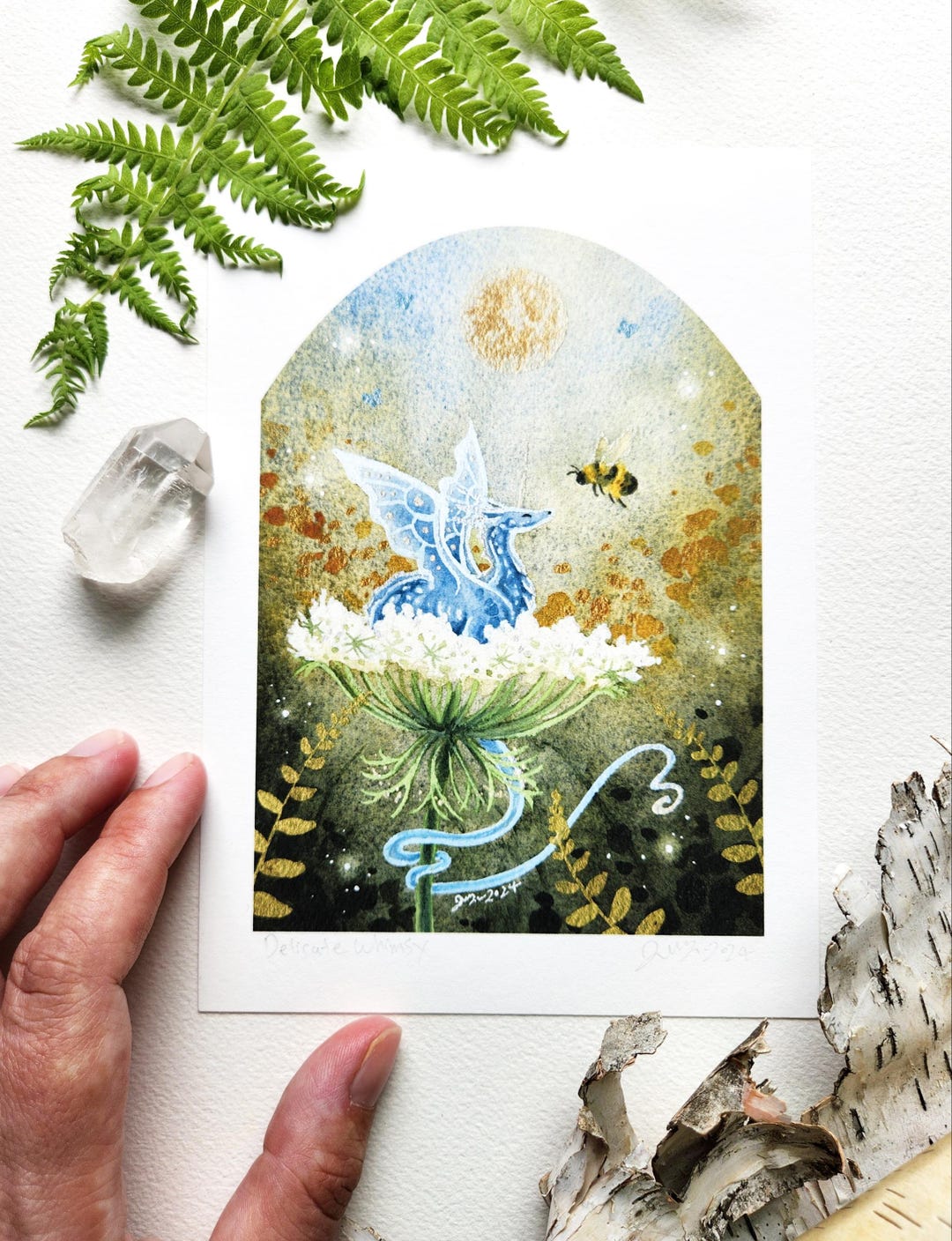 Dragon Art Print - Delicate Whimsy - Fantasy Art. Whimsical Art. - Etsy