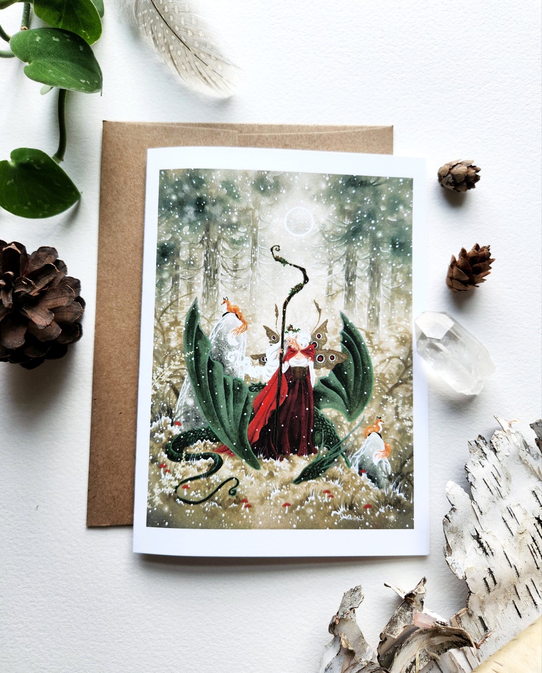 Fairy Art Note Card - Lady Solstice - Blank - A6 Size - Whimsical Art ...