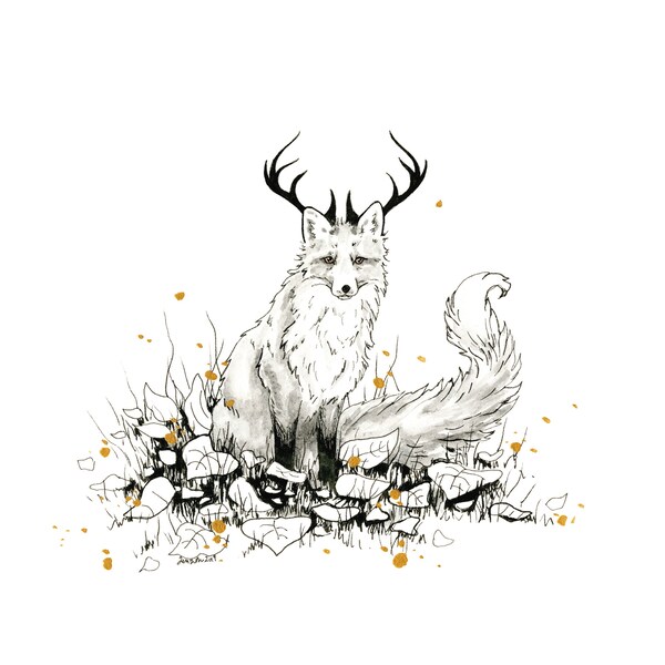 Antlers Illustration - Etsy