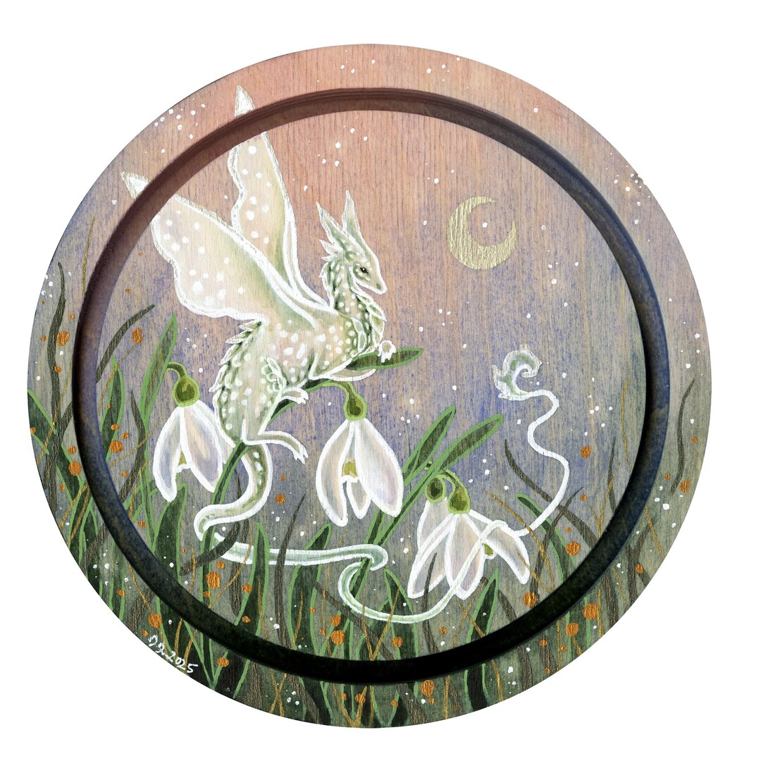 Dragon Art Watercolor Print - Spring's Hope - Fantasy Art. Whimsical ...