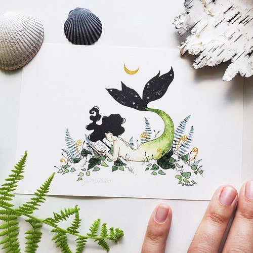 A Sad Royal Black Rainforest Frog Queen an Original Hand | Etsy