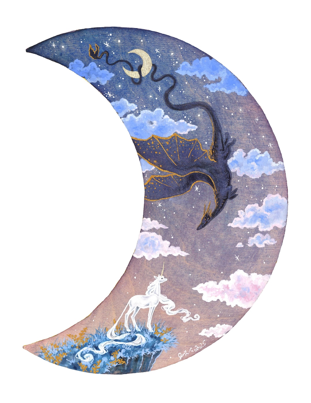 Dragon Art Print - an Evening Greeting - Fantasy Art. Whimsical Art. - Etsy
